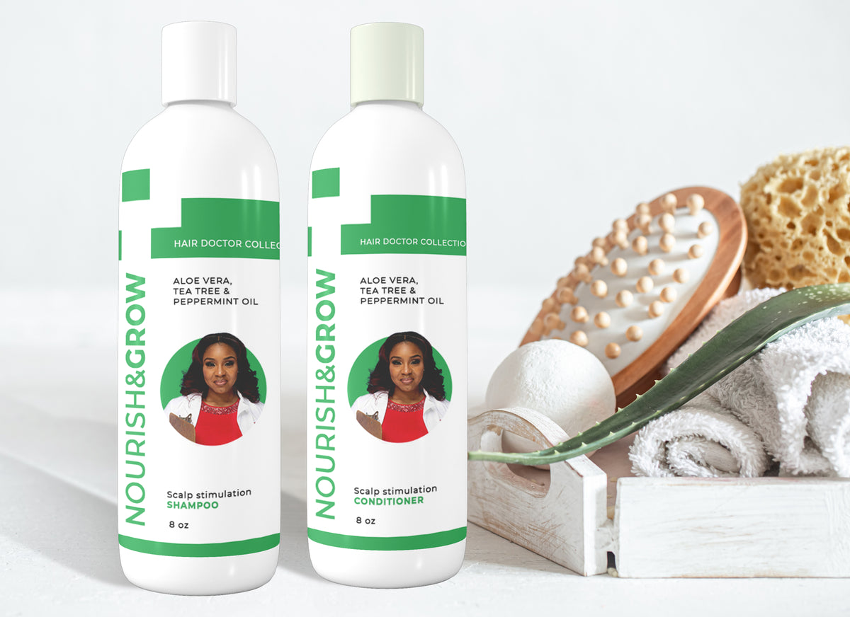 Nourish & Grow Shampoo & Conditioner Set – The Hair Doctor Brand